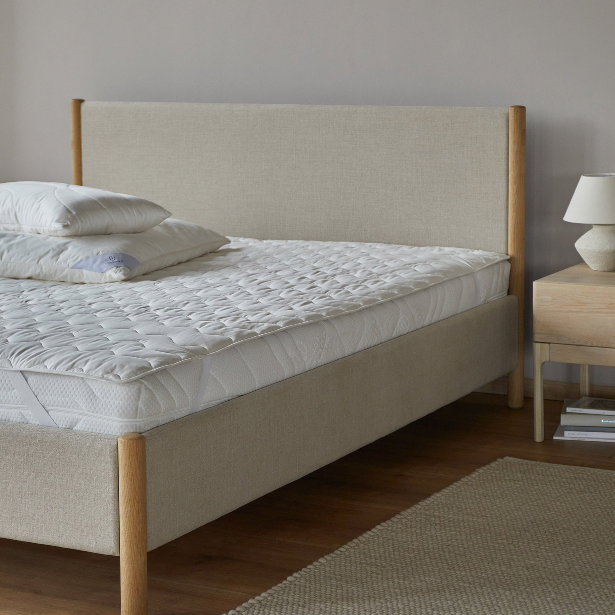 Matratzenschoner Pavla, Naturweiß, 100% Bio-Baumwolle | URBANARA