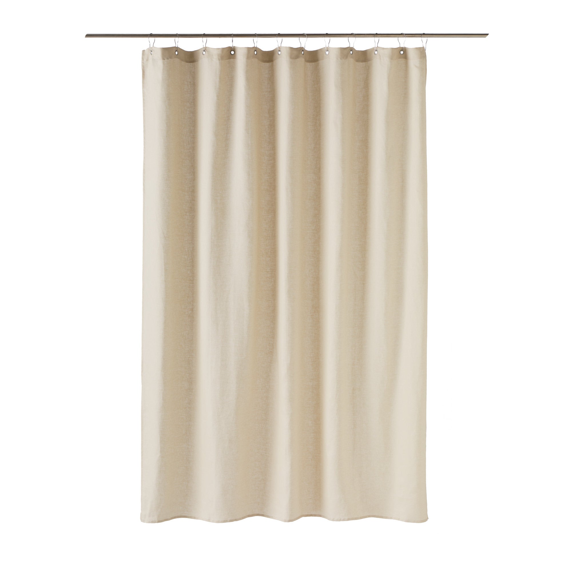 Beschichteter Leinen-Duschvorhang Lavadia, Natur | URBANARA