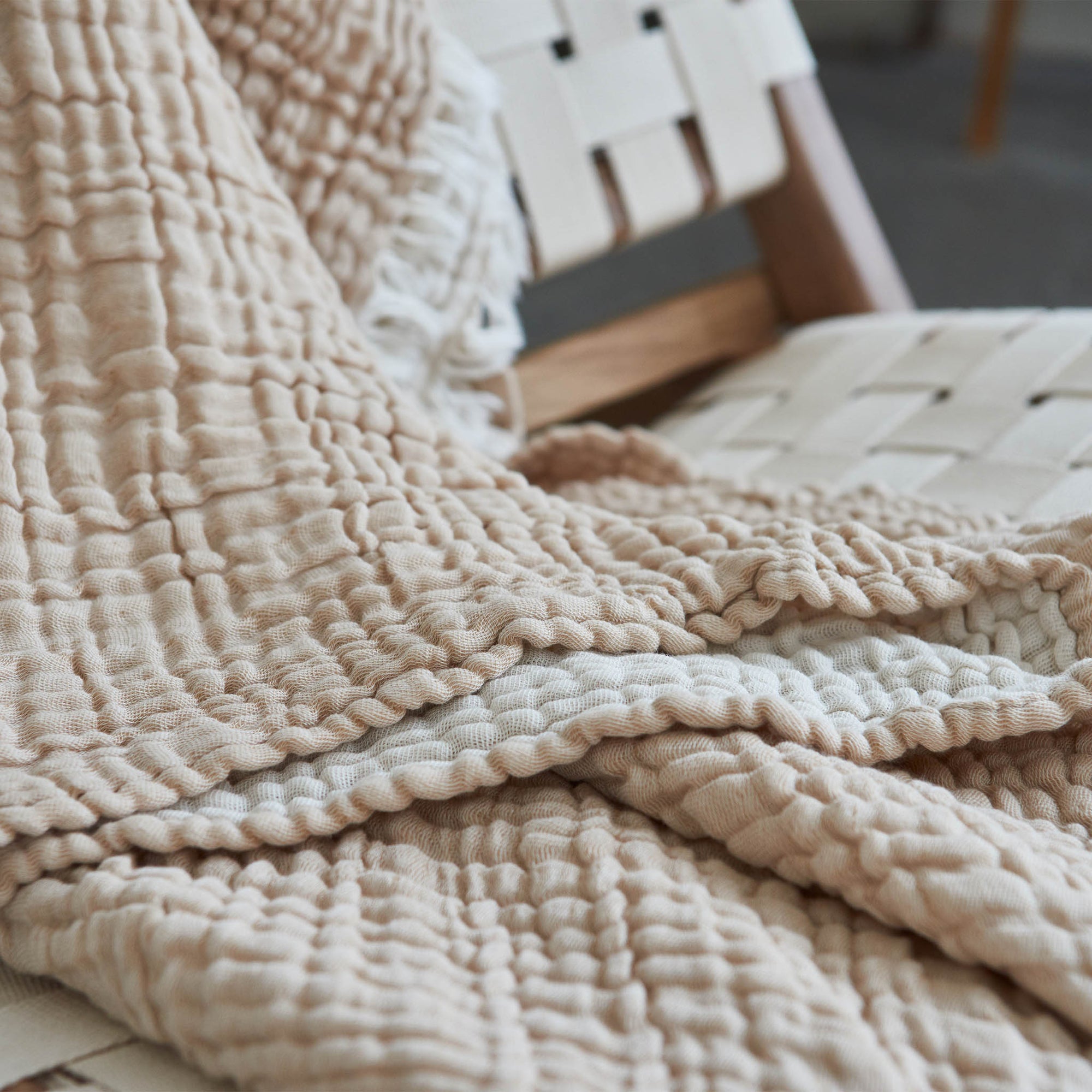 Cord Decke Beige